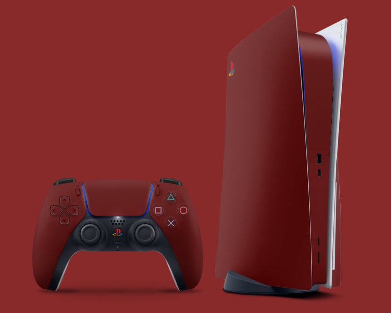 Buy Classic Retro Black PS5 Skin Navy Red Khaki Green Playstation ...