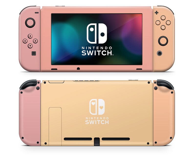Peach Mango Sorbet Color Blocking Nintendo Switch Skin Summer - Etsy
