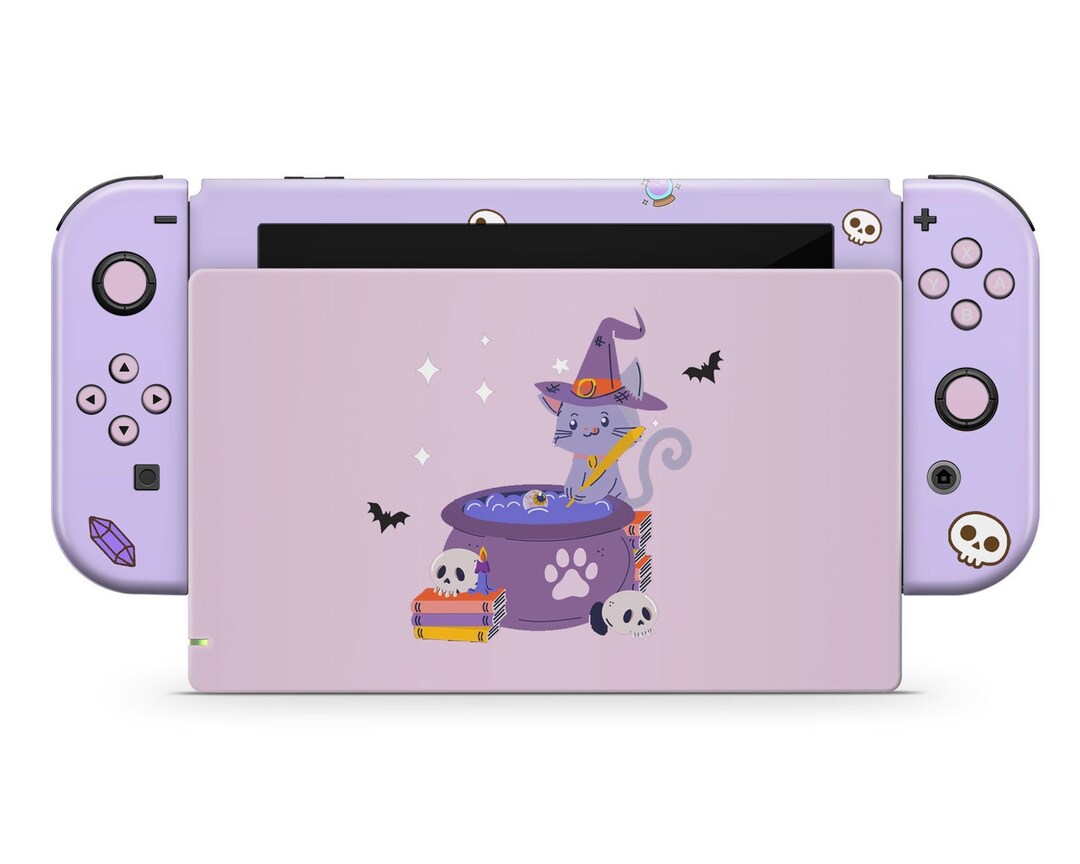 Cheeky Cauldron Kitty Cat Nintendo Switch Skin Purple Witch - Etsy
