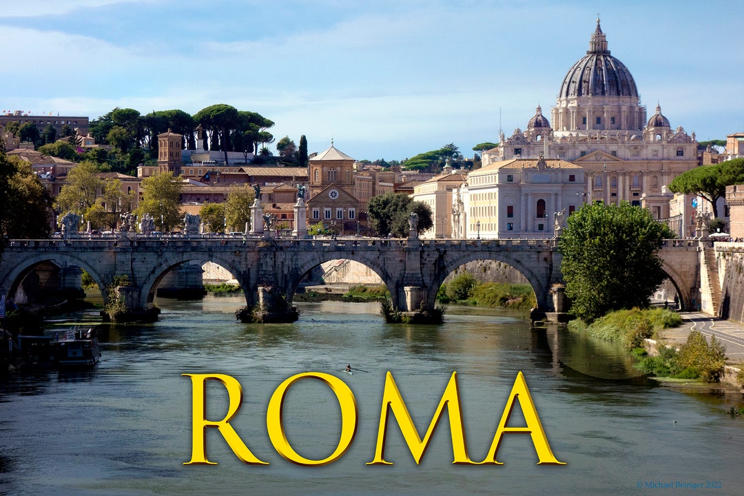 Poster of Rome and the Tiber River in Fall. - Etsy