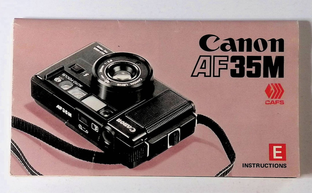 Vintage Canon AF35M 35MM Camera Instruction Manual - Etsy