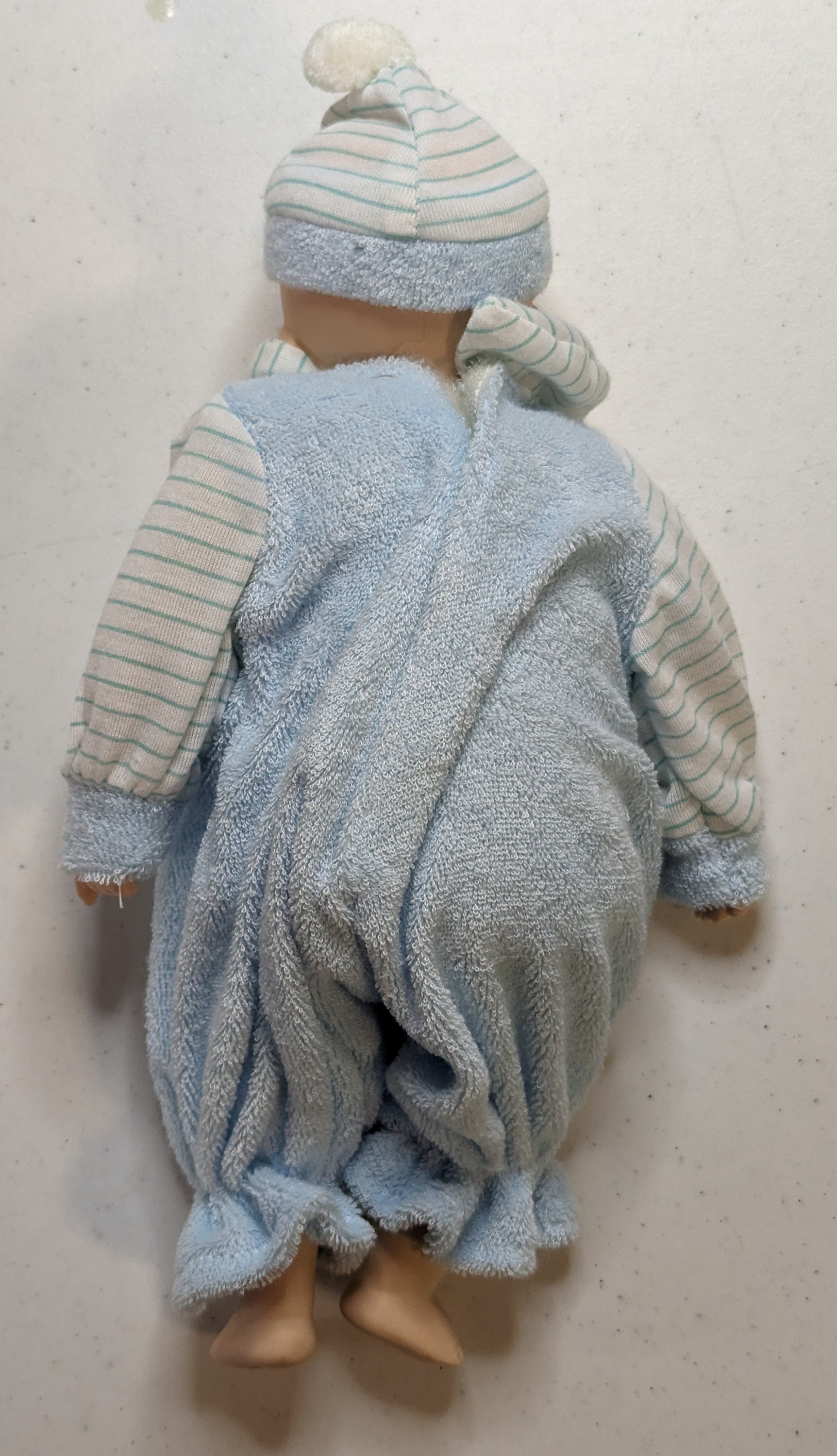 Vintage Porcelain David Baby Boy Doll Blue Outfit With Hat Stamped 9211 ...