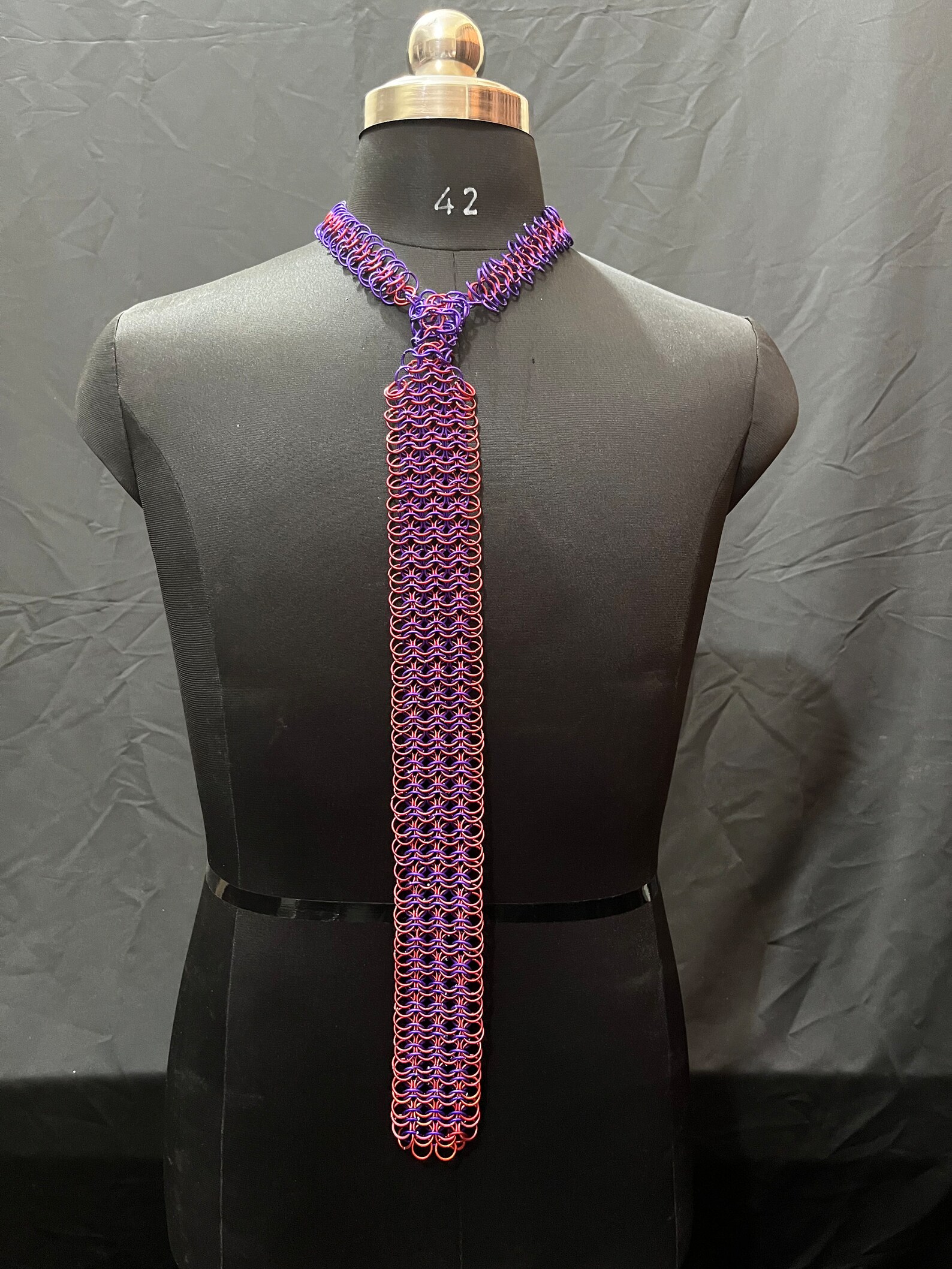 Chainmail Tie Adjustable Tie Made With Aluminum Colorful Rings ...