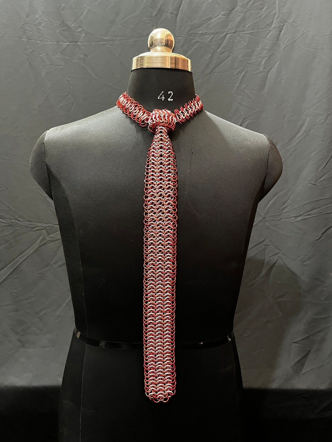 Chainmail Tie Adjustable Tie Made With Aluminum Rings Halloween Gift ...
