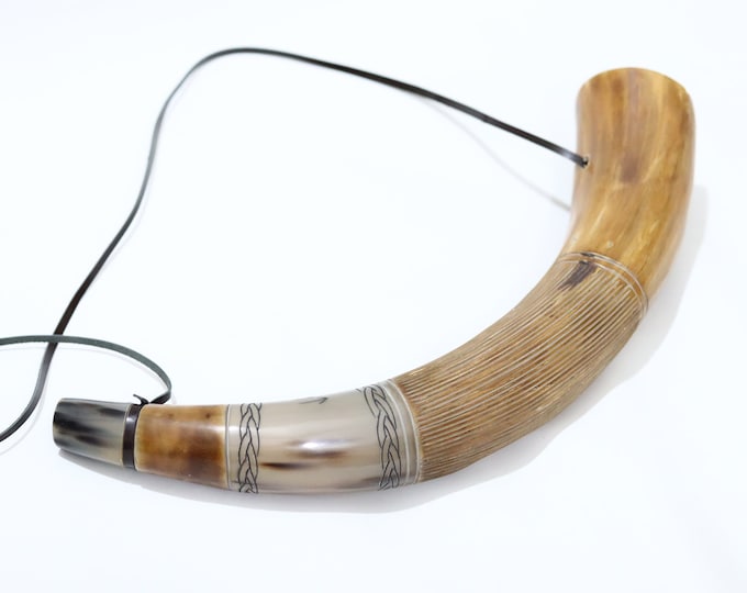 Viking Blowing Horn, Bukkehorn, Viking Horn Instrument, Bugle, Signal ...