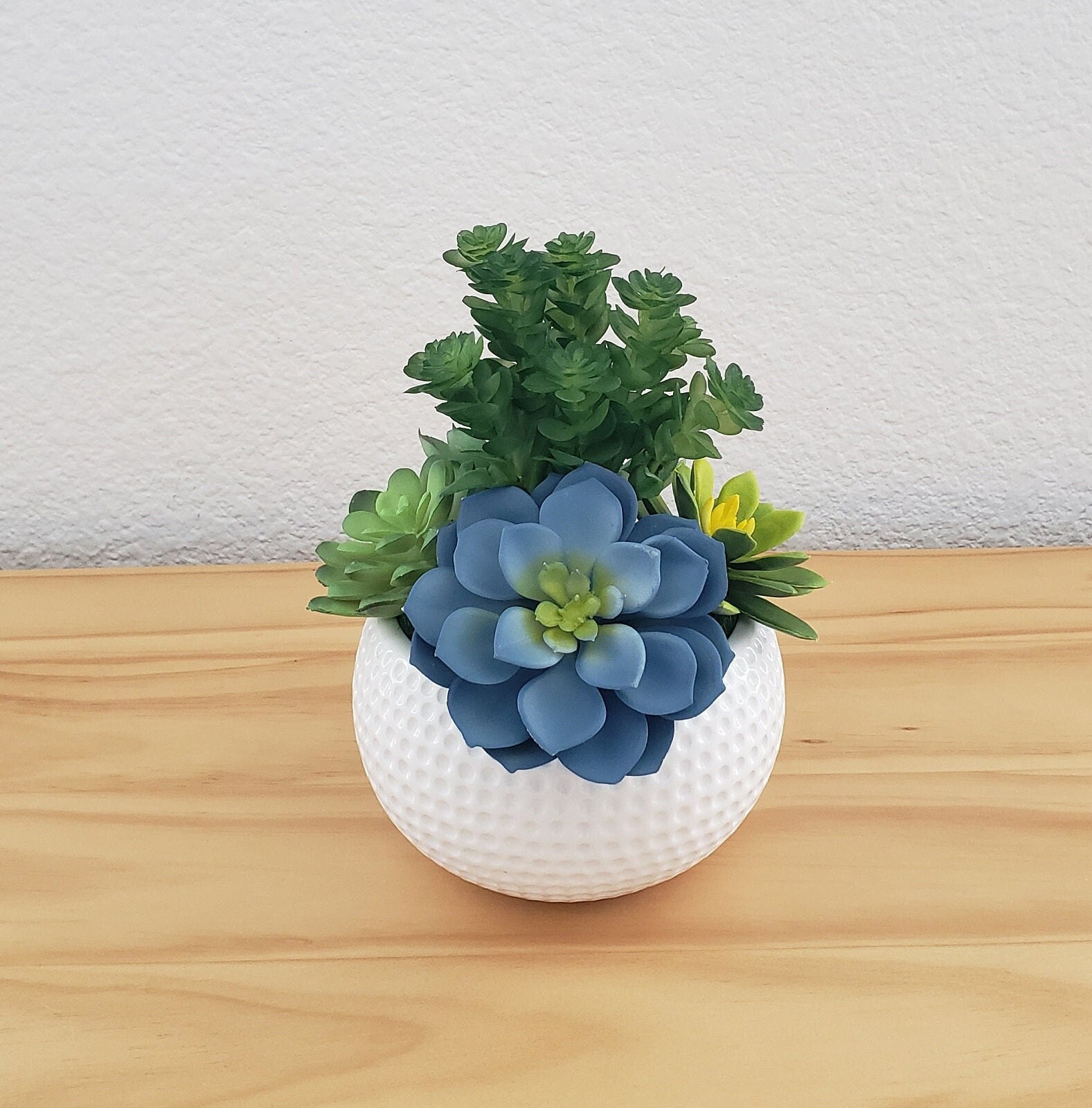 Golf Ball Artificial Succulent Arrangement, Golf Ball Planter, Golf ...