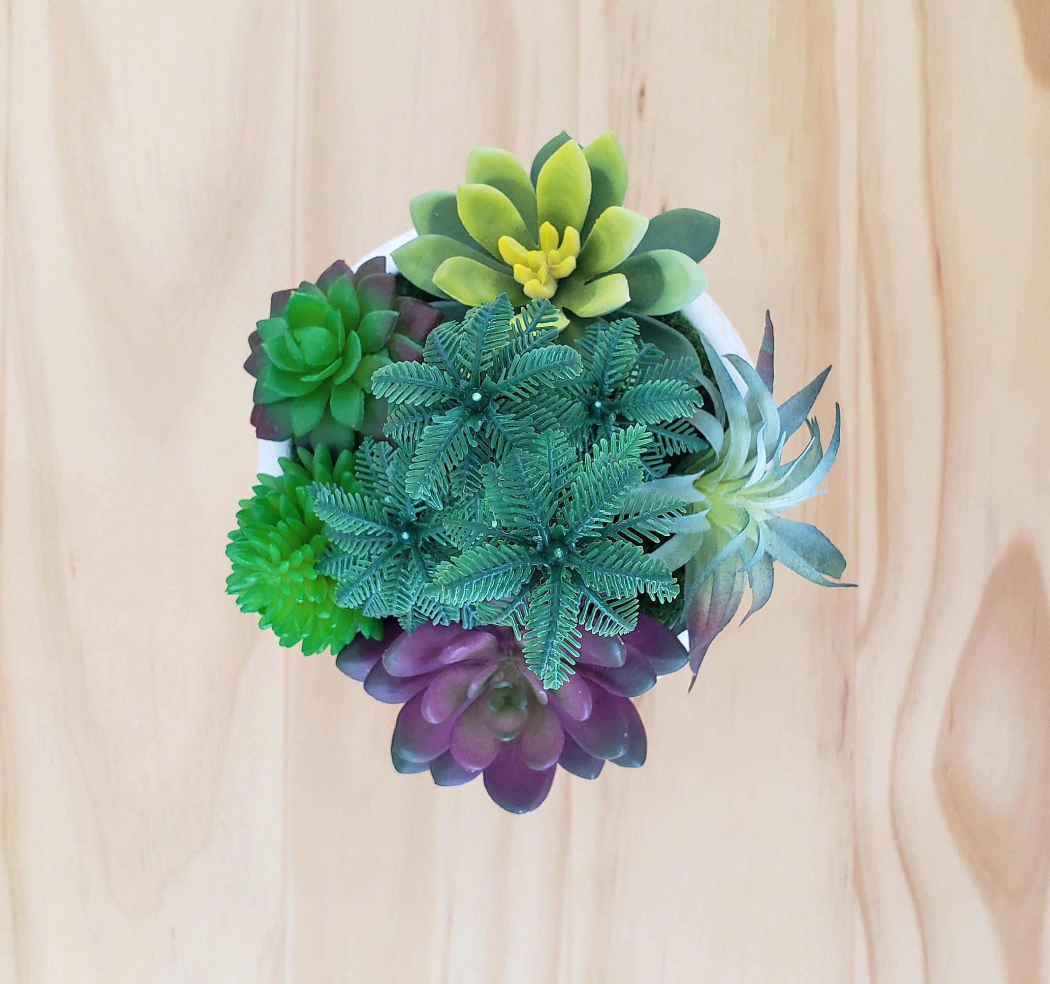 Golf Ball Ceramic Pot With Faux Succulents Golf Ball Planter - Etsy