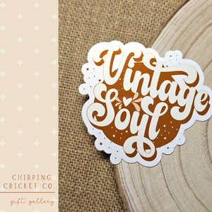 Vintage Soul Sticker, Large Vinyl Laminated Decal, Water Resistant ...
