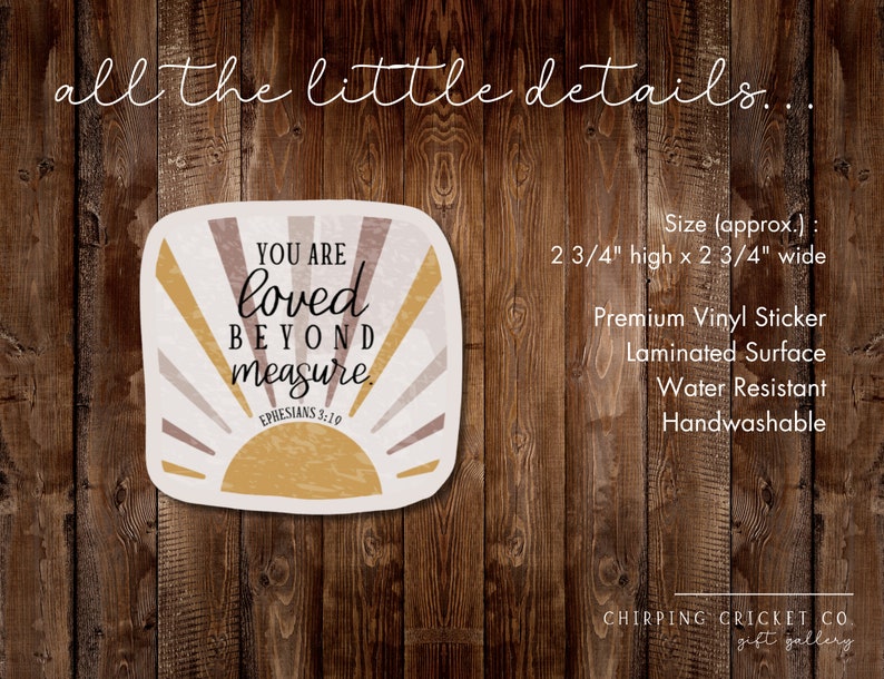 Boho Bible Verse Sticker, Bible Verse Sticker, Water Resistant Decal ...