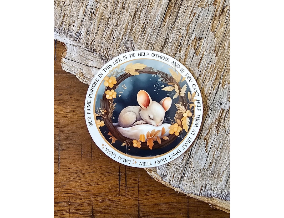 Little Mouse Sticker, Dalai Lama Quote Sticker, Water Resistant Decal ...