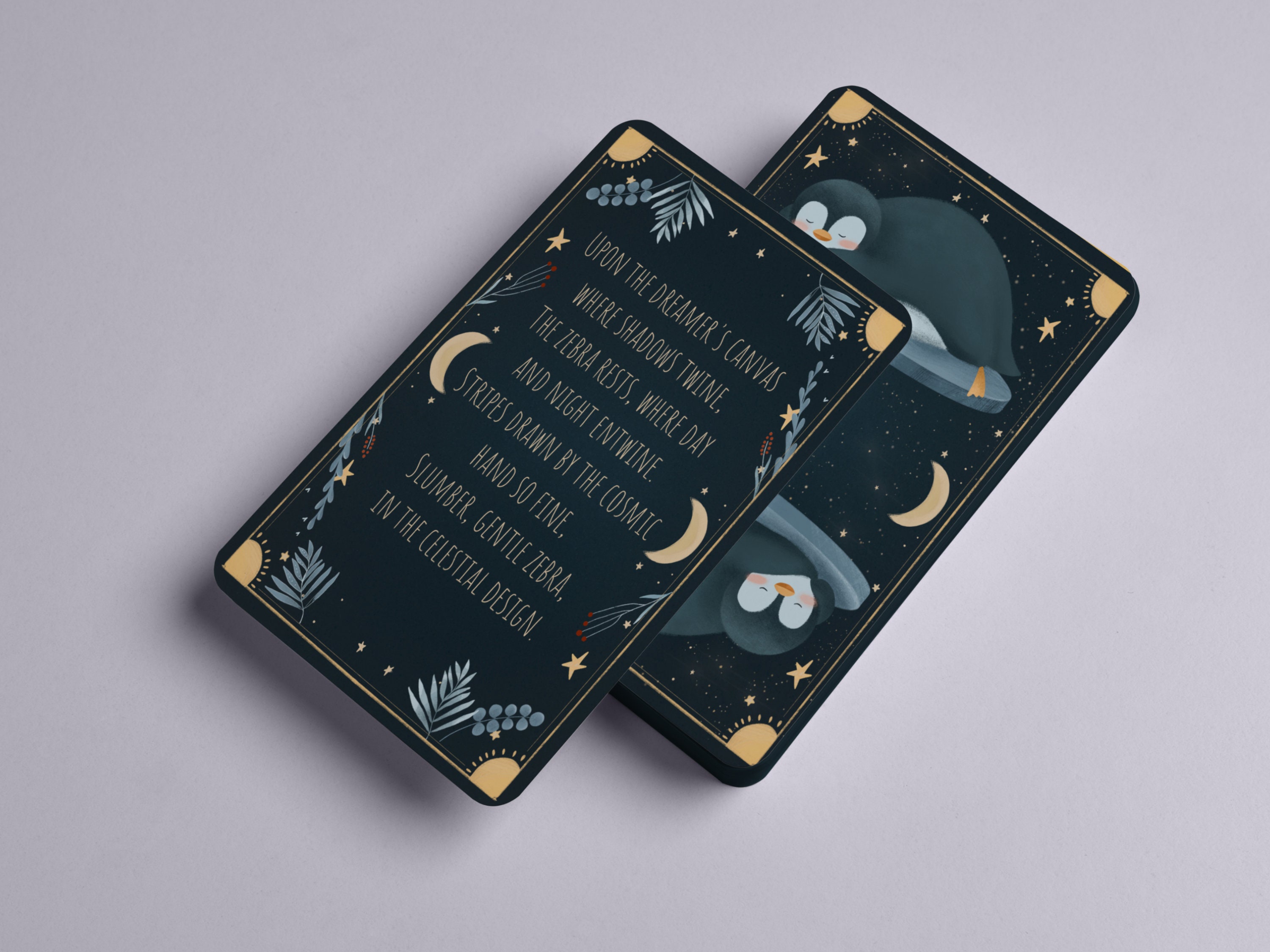 Illustrated Goodnight Cards for Kids Set of 20 Animal Cards With Rhymed ...