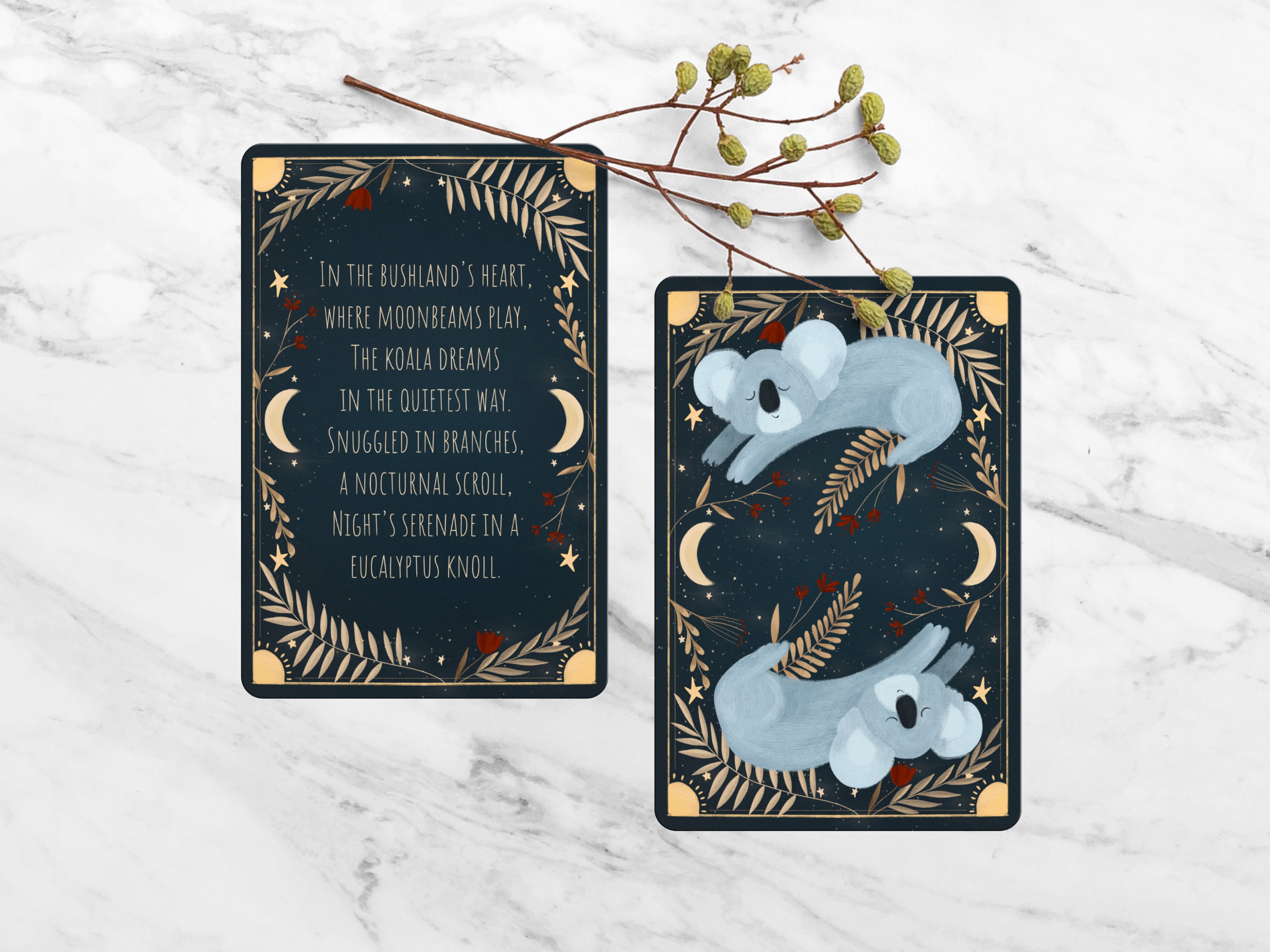 Printable Animal Bedtime Stories Cards, Set of 20illustrated Cards With ...