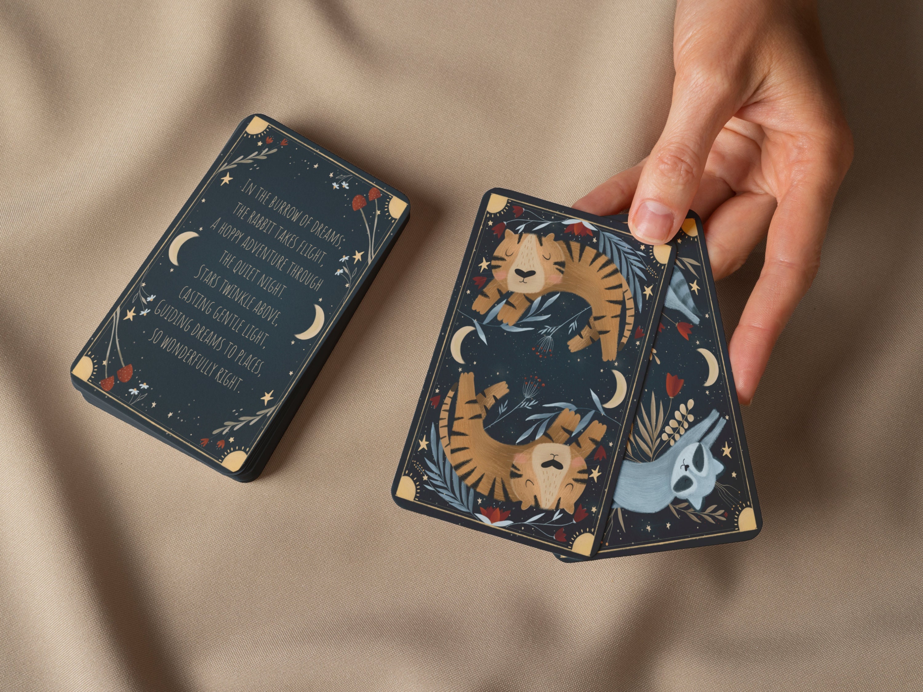 Illustrated Goodnight Cards for Kids Set of 20 Animal Cards With Rhymed ...