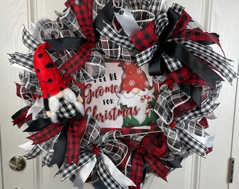 Buffalo Check Deco Mesh Wreath | Etsy