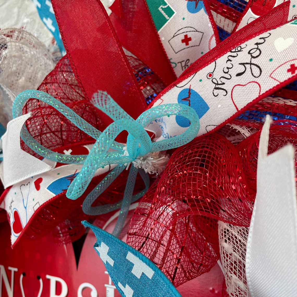 Nursing Wreath, Nurse Deco Mesh Wreath, Healthcare Wreath, Nurses Week ...