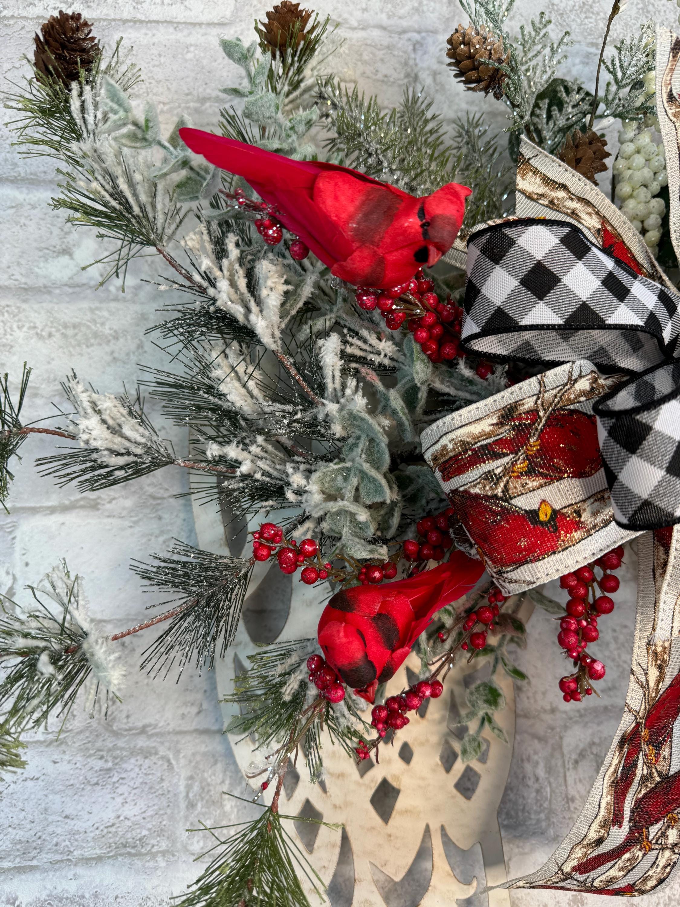 Cardinal Angel Wing Decor, Memorial Gift, Cardinal Winter Decor ...