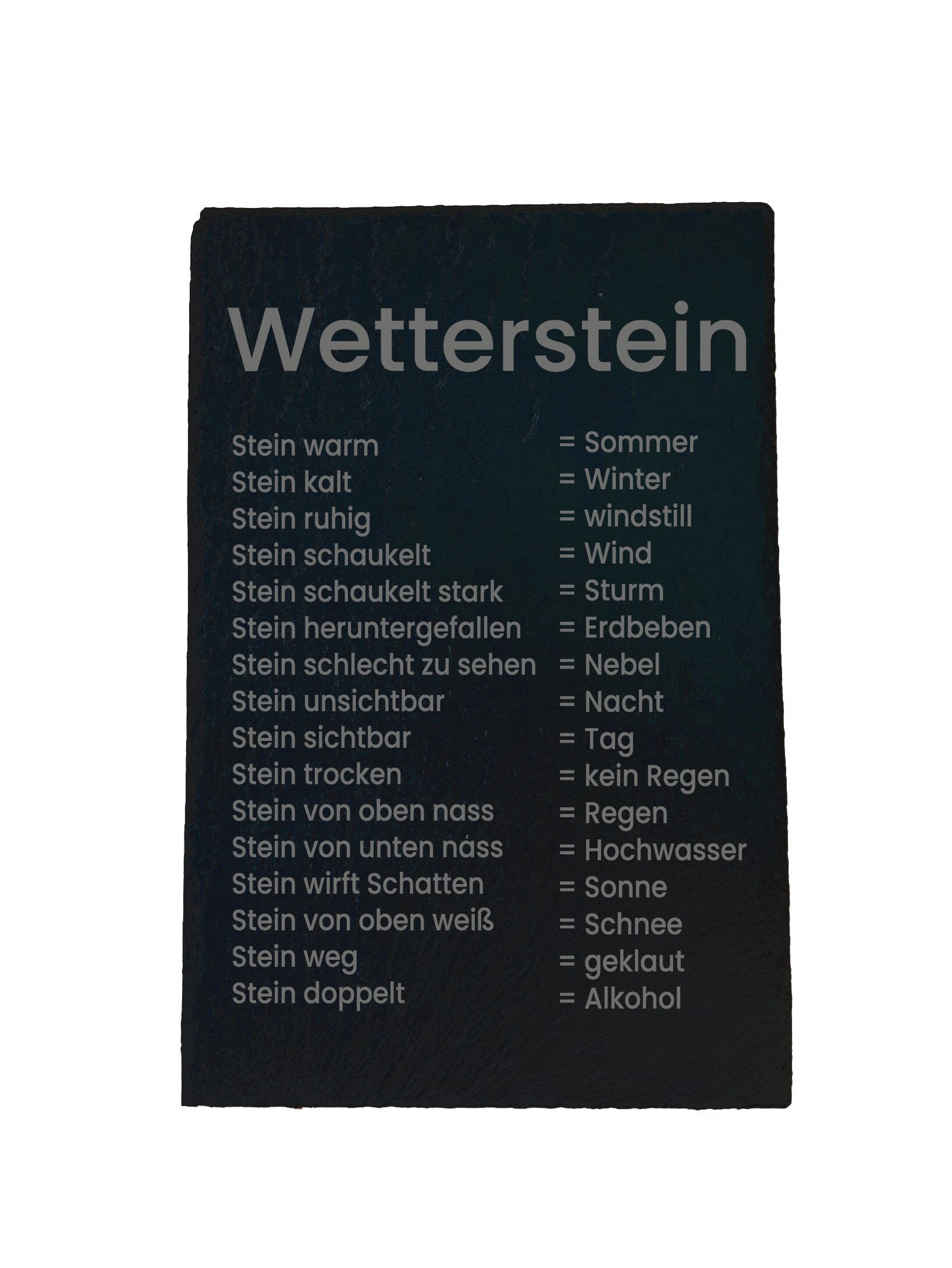 Engraved Weather Stone Approx. 20 X 30 Cm Made of Natural - Etsy UK