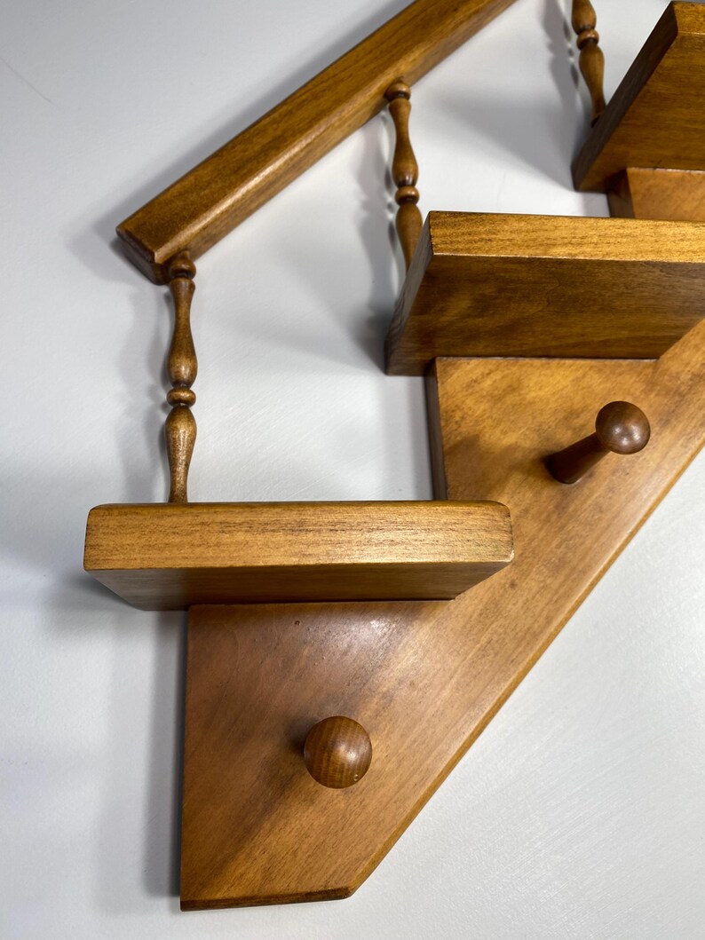 Vintage Wooden Staircase Wall Shelf or Trinket Display - Etsy