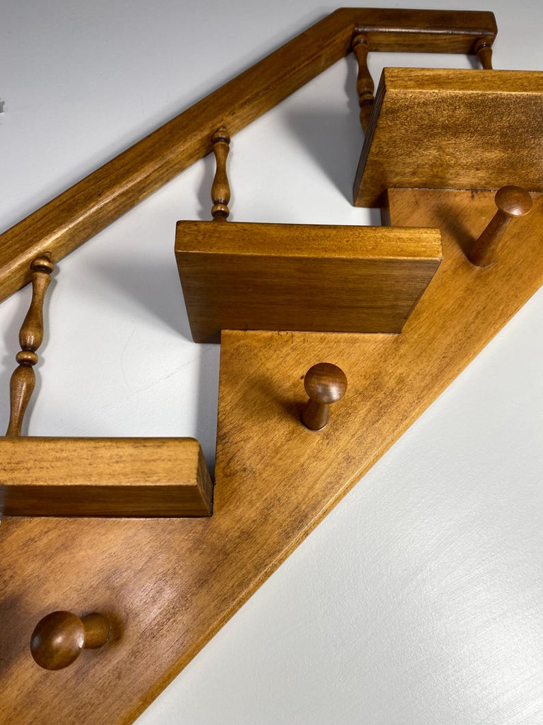 Vintage Wooden Staircase Wall Shelf or Trinket Display - Etsy