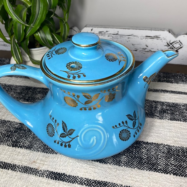Blue Teapot - Etsy