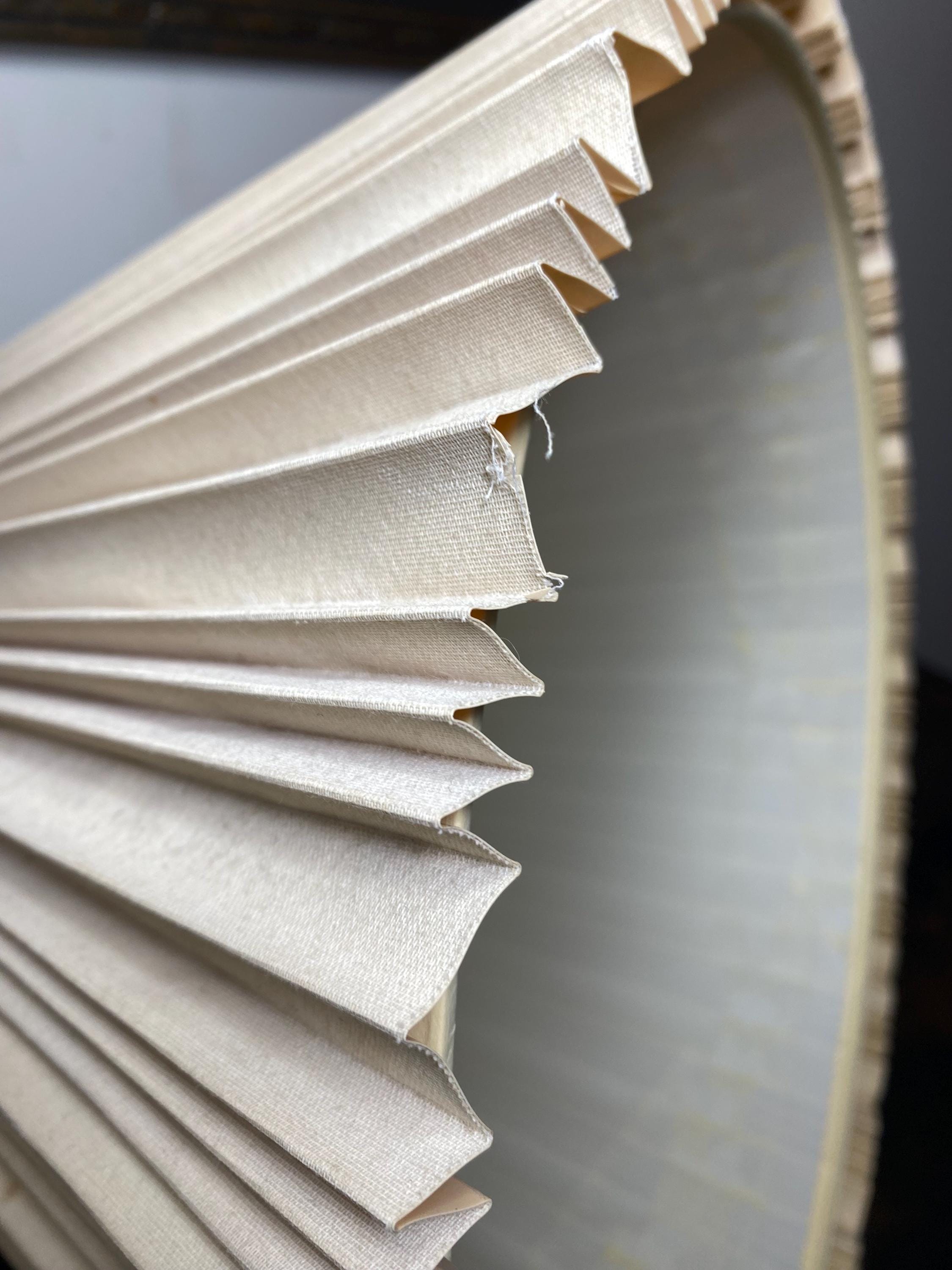 Vintage Stiffel Lamp Shades Pair: Tan Linen, Tailored Pleats - Etsy