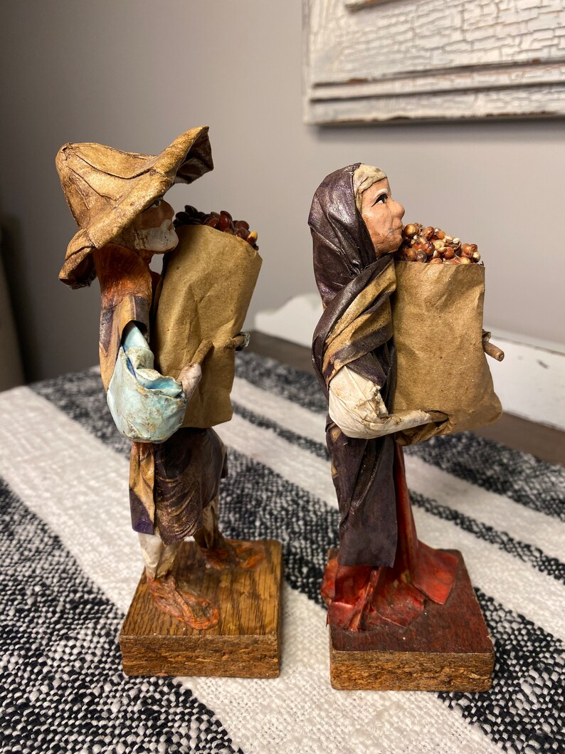 Mexican Folk Art Paper Mache Sculptures Set - Etsy