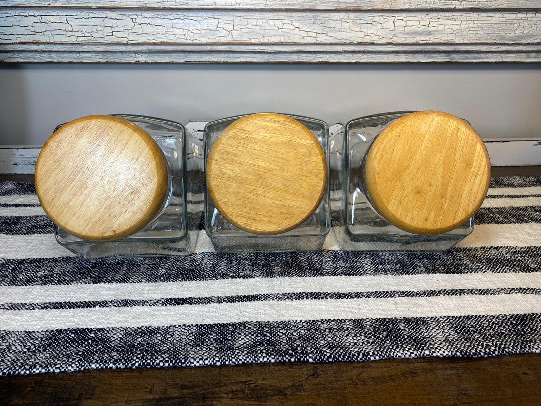 Octagon Glass Canister Jars - Etsy