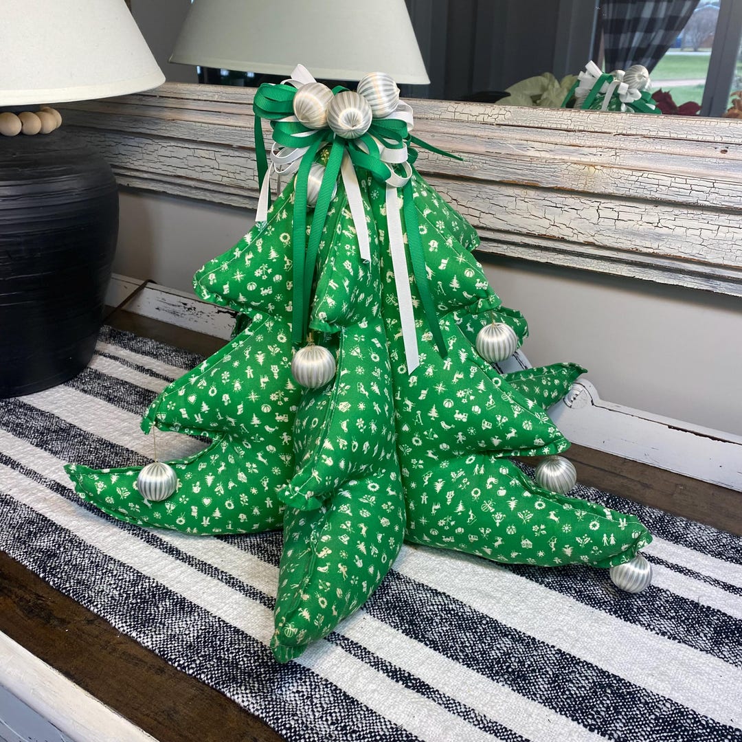 Vintage Large Handmade Quilted Stuffed 3D Christmas Tree - Etsy