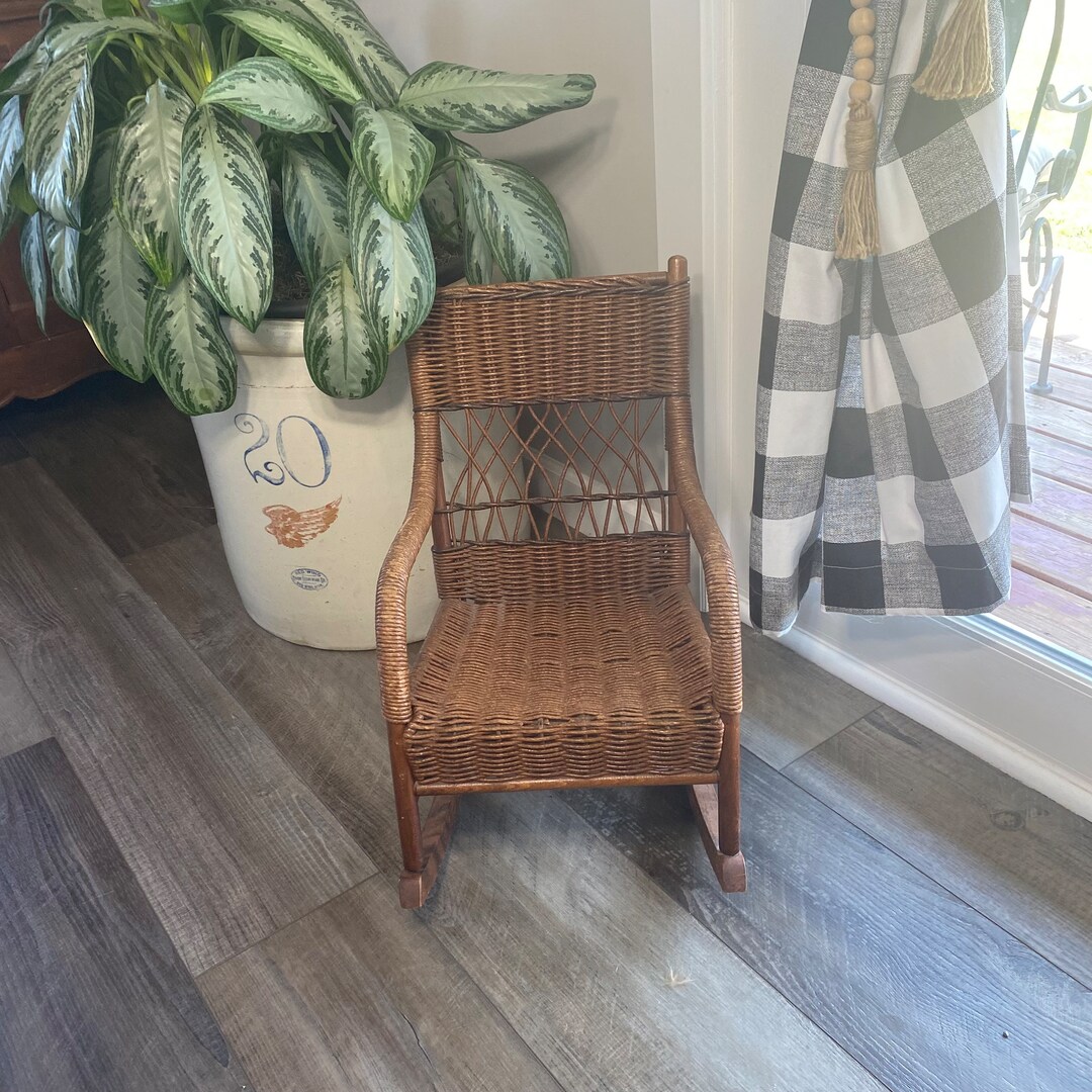 Child Size Rattan Rocking Chair - Etsy