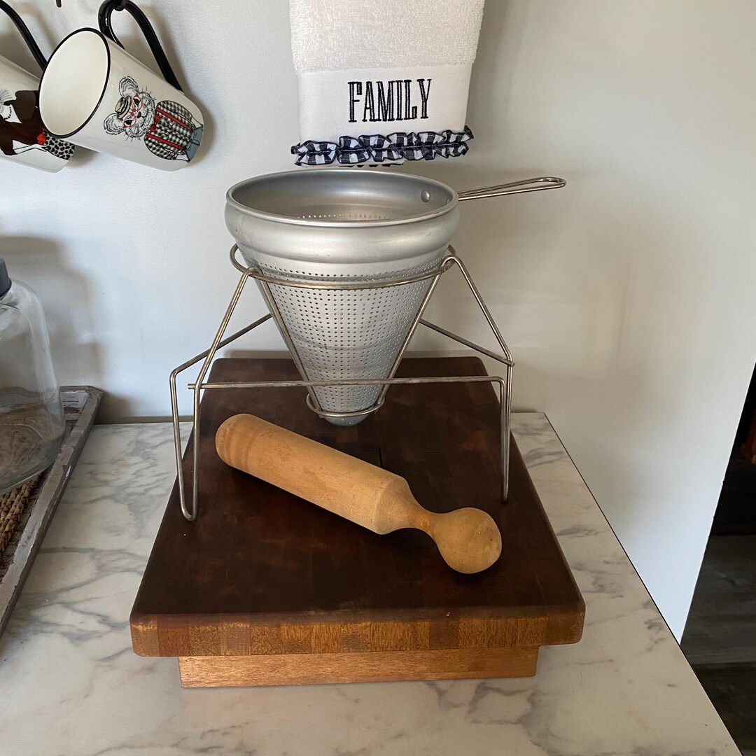 Vintage Colander With Stand and Pestle - Etsy