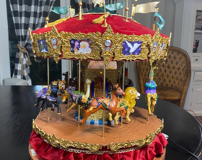 Vintage Christmas Musical Carousel the Classic Carousel - Etsy