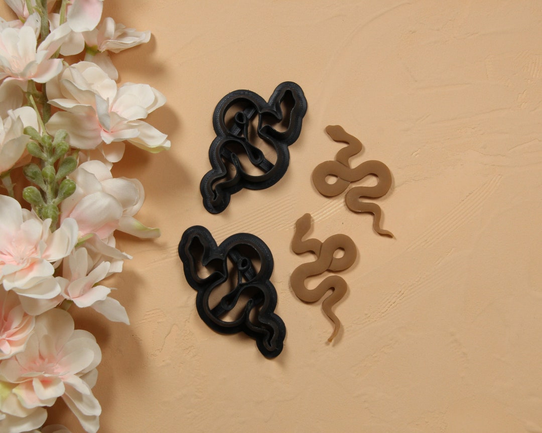 SNAKES // Clay Cutter Mirrored Set, Polymer Clay Cutters, 3D Printed ...