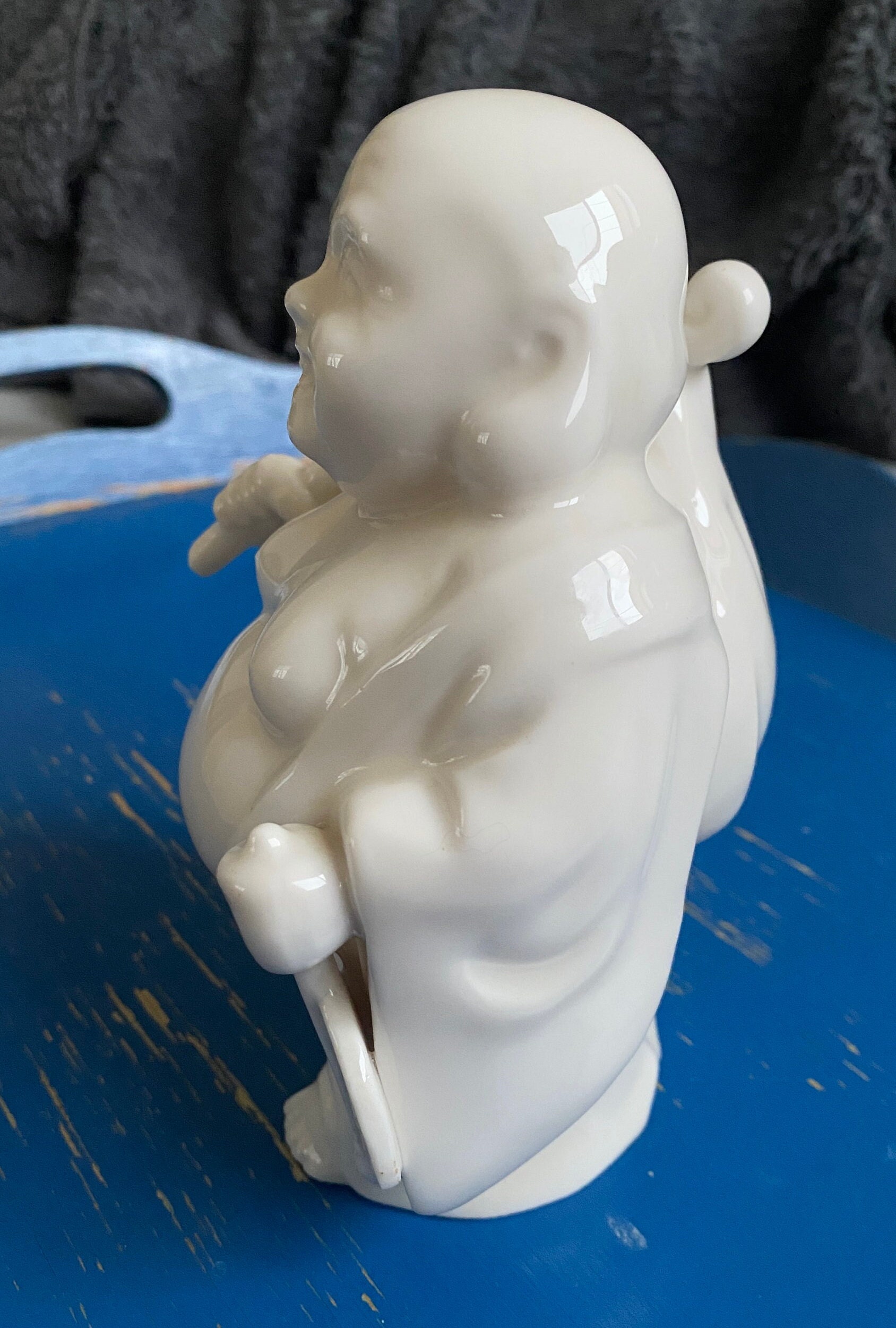 Vintage Ardalt White Porcelain Laughing Buddha Figurine Made in Japan ...