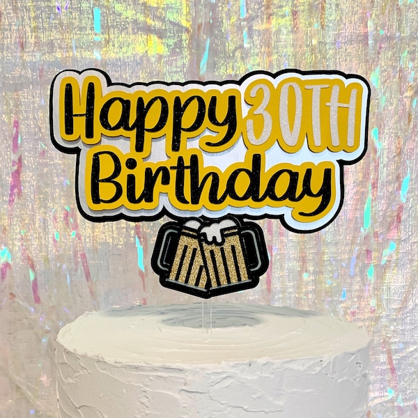 Beer Cake Topper - Etsy