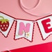 Strawberry High Chair Banner, One Banner Strawberry Theme First ...