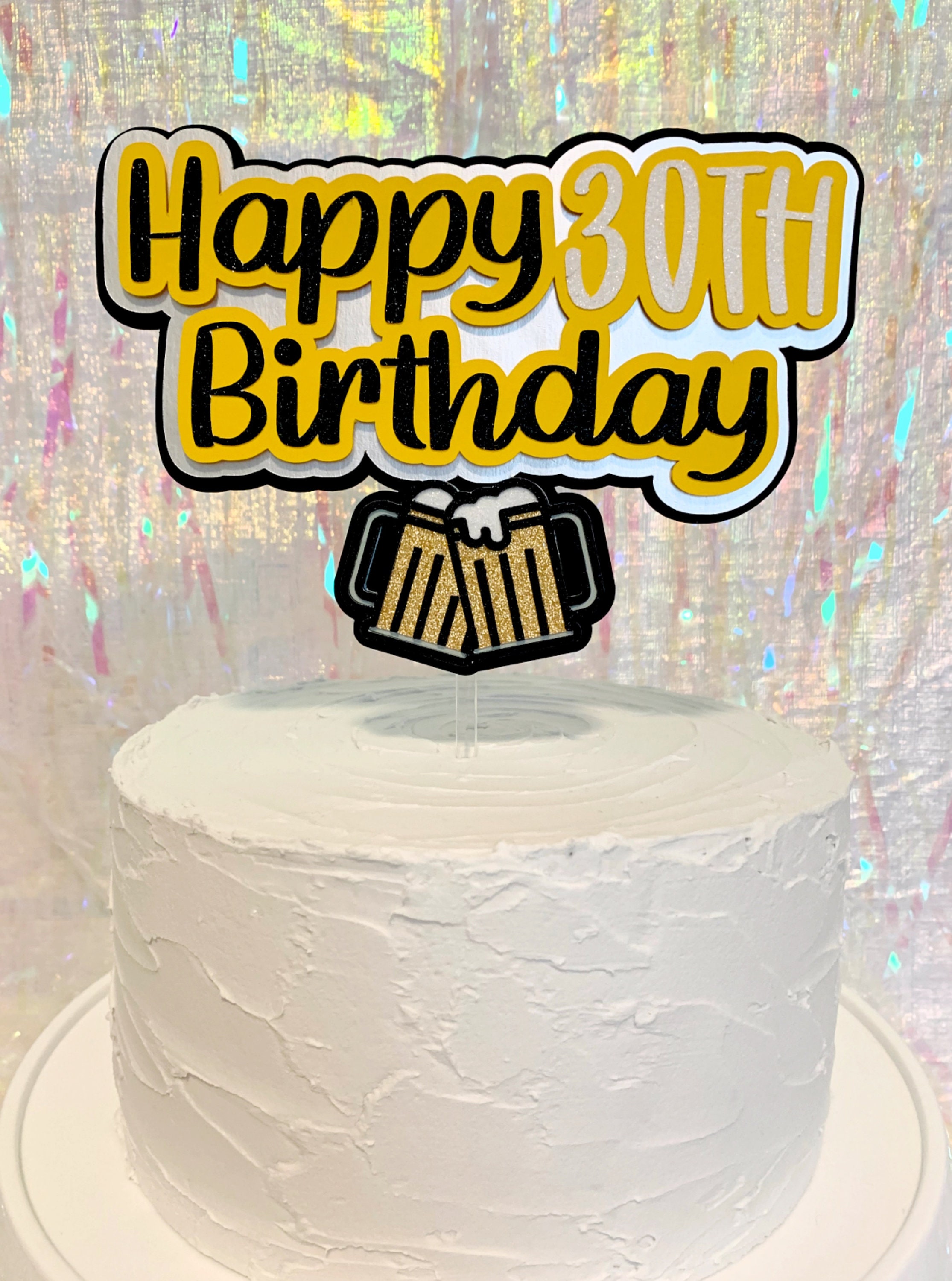 Men's Beer Birthday Cake Topper Adult Birthday Cake - Etsy