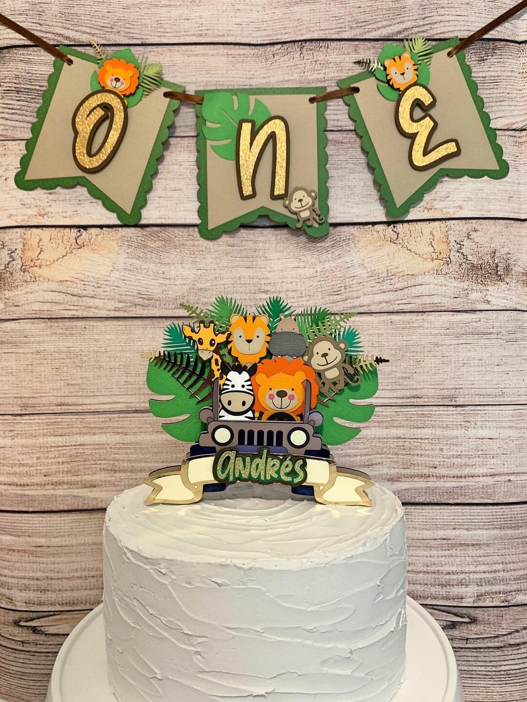 Safari Animals Cake Topper, Jungle Birthday Cake Topper, Animals Themed ...