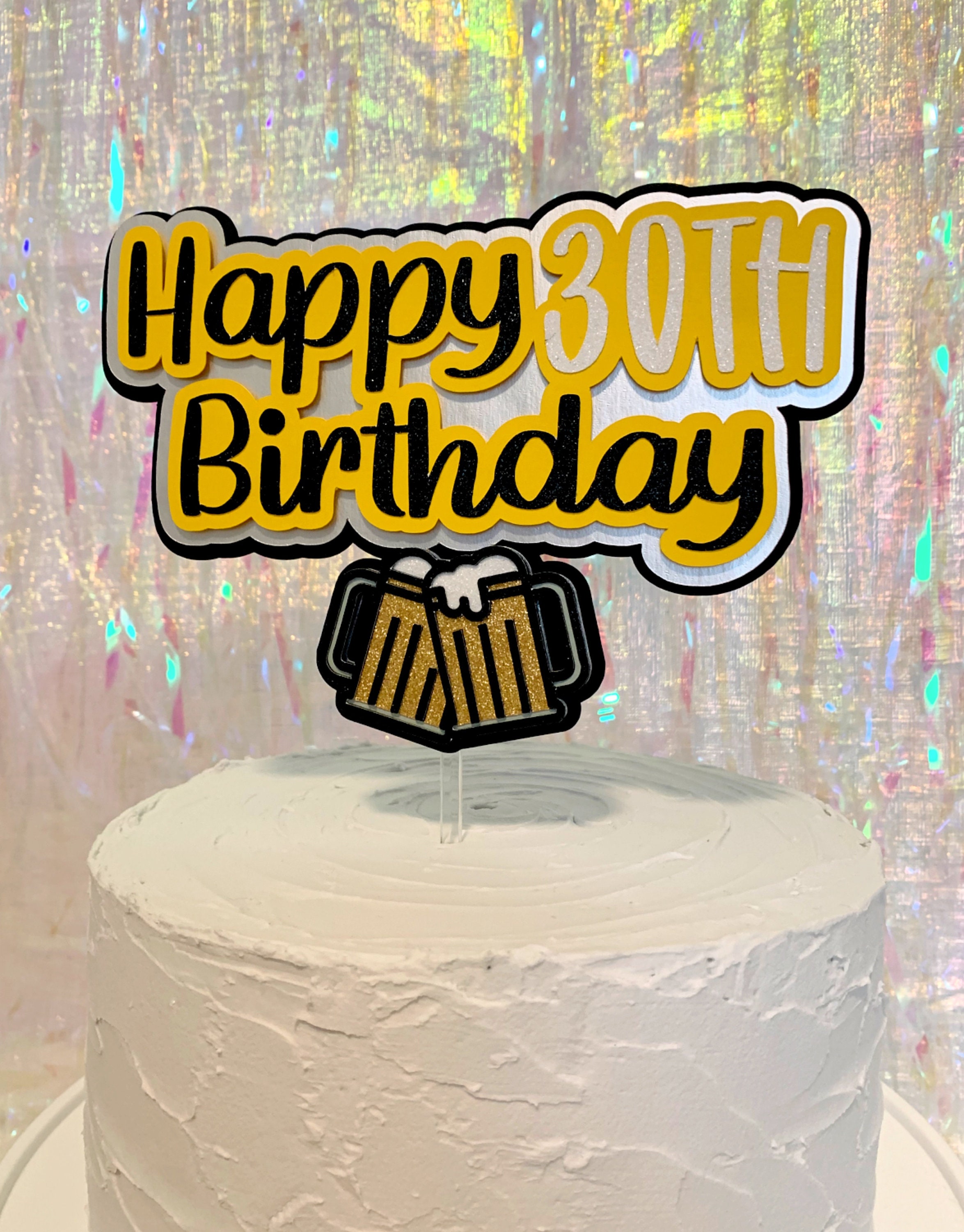 Men's Beer Birthday Cake Topper Adult Birthday Cake - Etsy