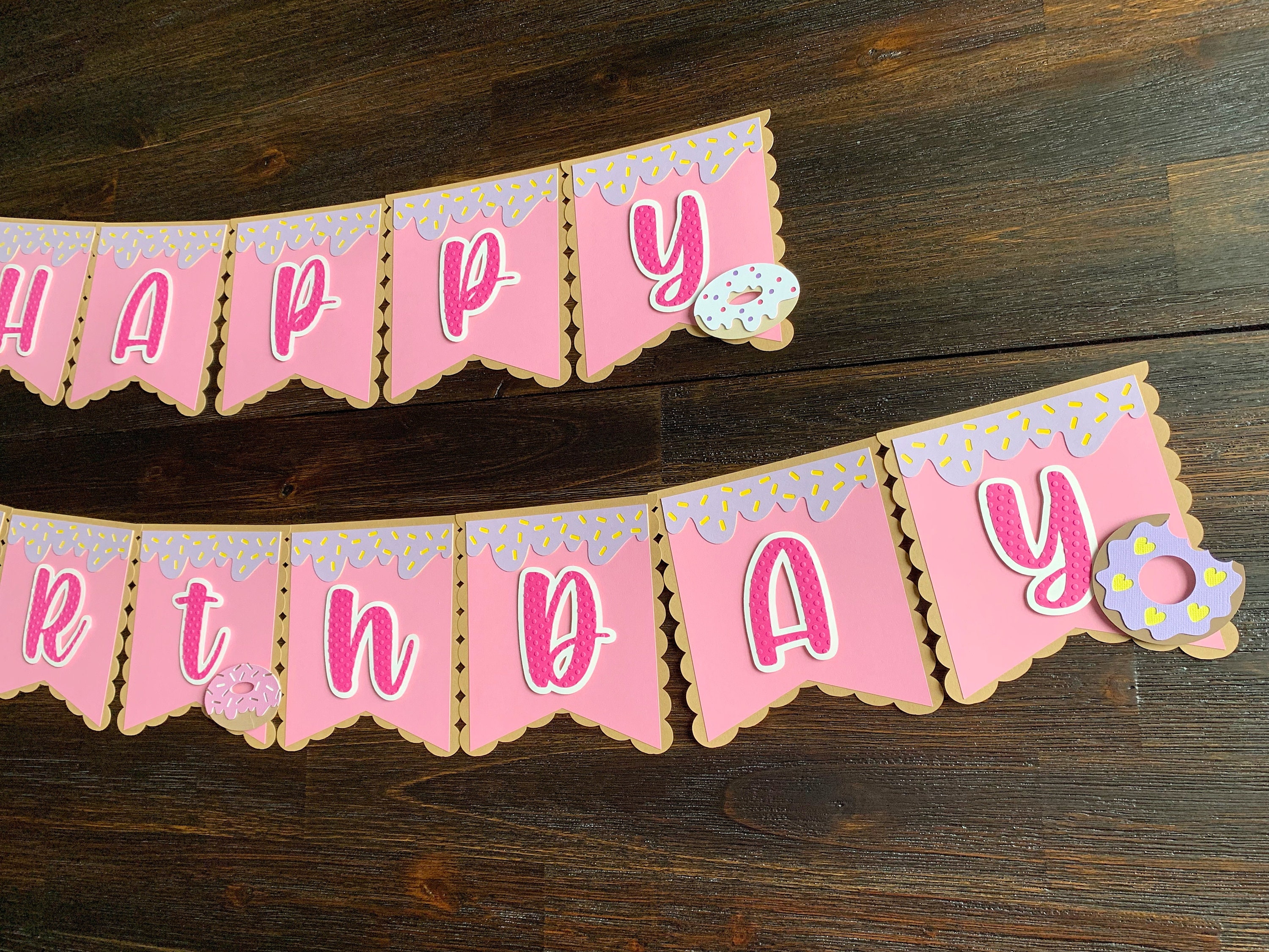 Donuts Birthday Banner Happy Birthday Banner Donut Theme - Etsy