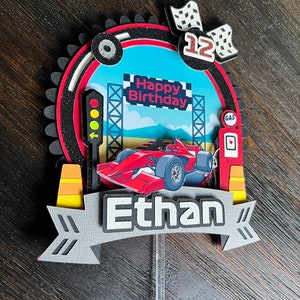 Race Car Cake Topper, Formula 1 Cake Topper, F1 Theme Birthday, Race ...