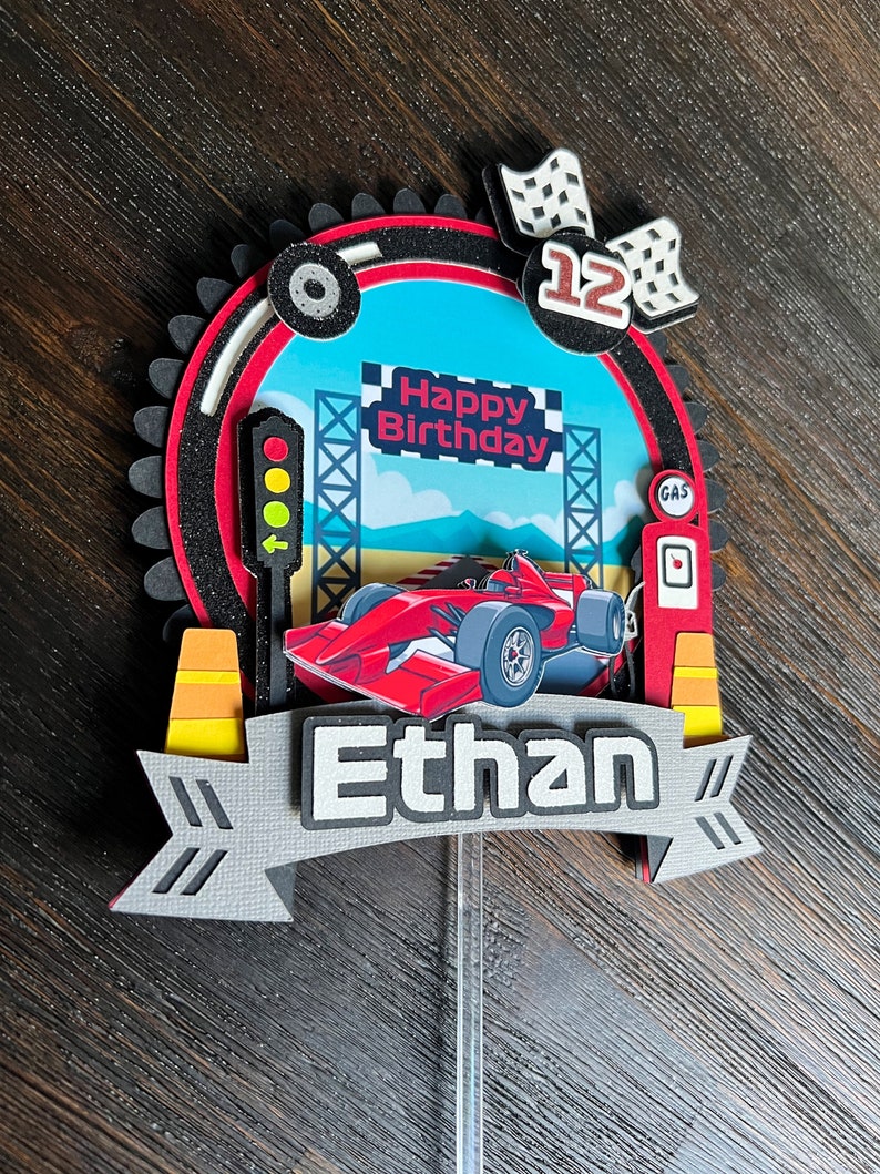 Race Car Cake Topper Formula 1 Cake Topper F1 Theme - Etsy
