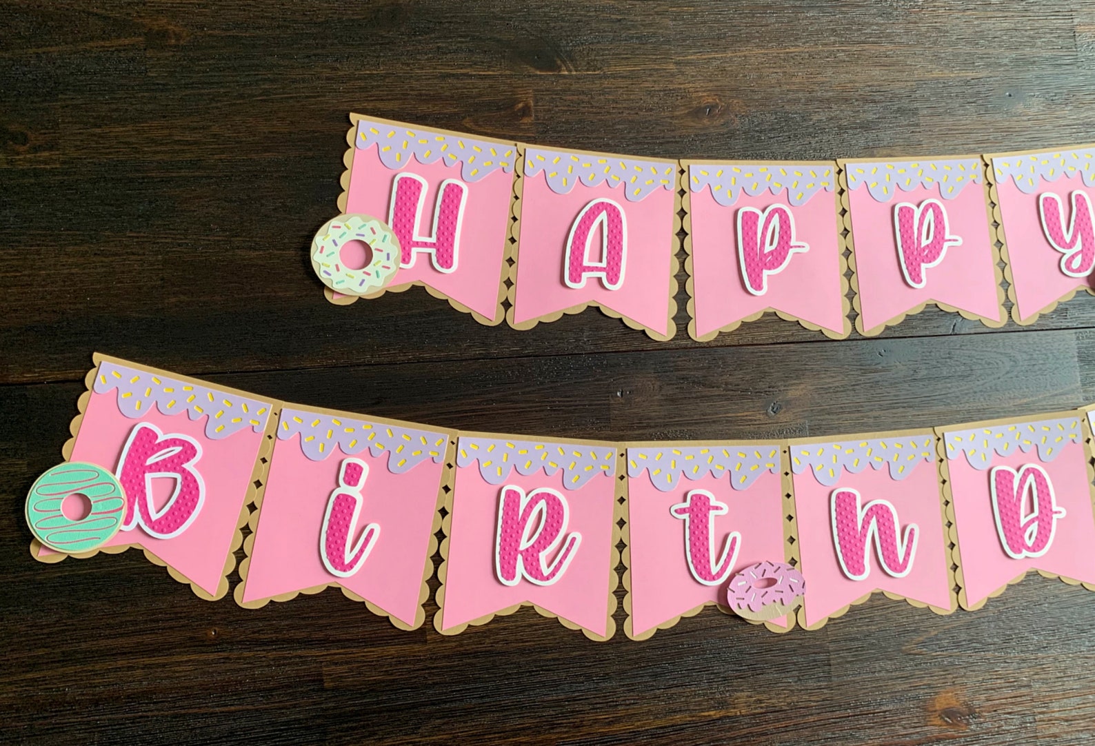 Donuts Birthday Banner Happy Birthday Banner Donut Theme - Etsy