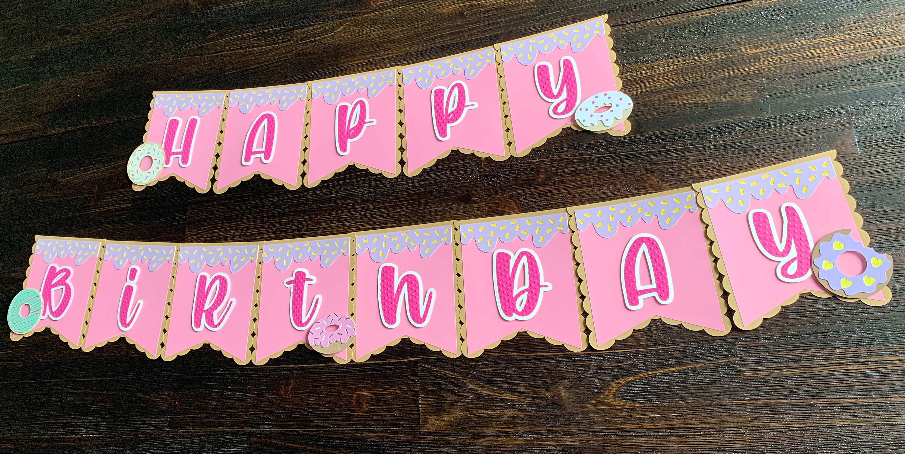 Donuts Birthday Banner Happy Birthday Banner Donut Theme - Etsy