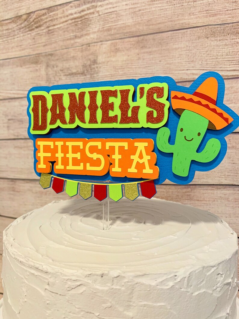 Fiesta Cake Topper Mexican Theme Birthday Party Mexican - Etsy