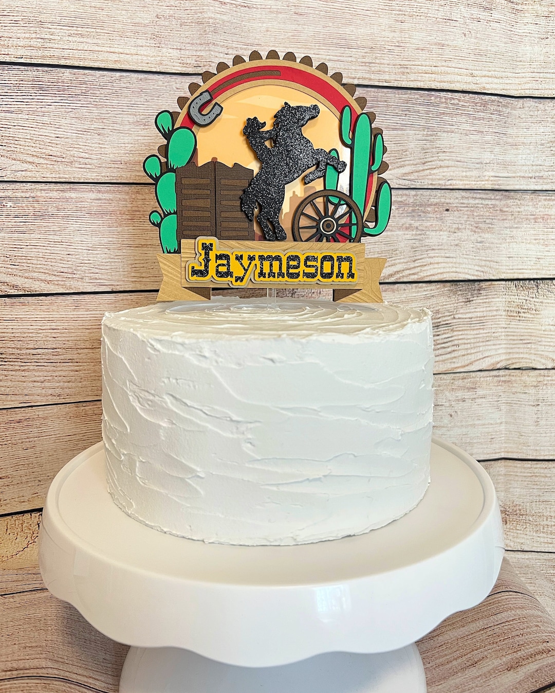 Cowboy Cake Topper, Cowboy Theme Birthday, Western Birthday Party, Wild ...