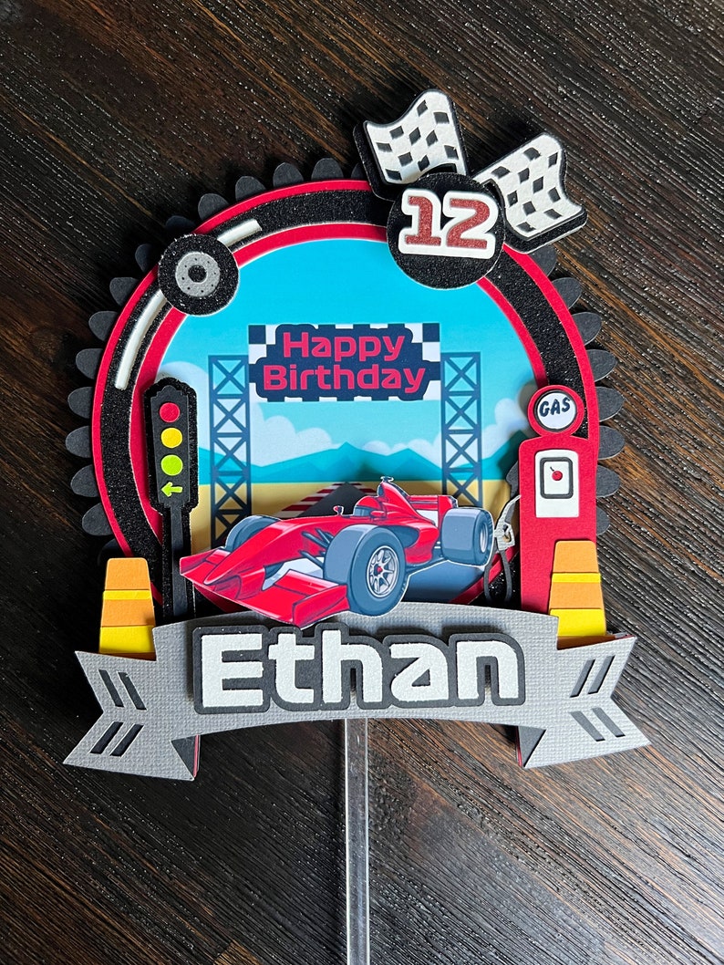 Race Car Cake Topper Formula 1 Cake Topper F1 Theme - Etsy