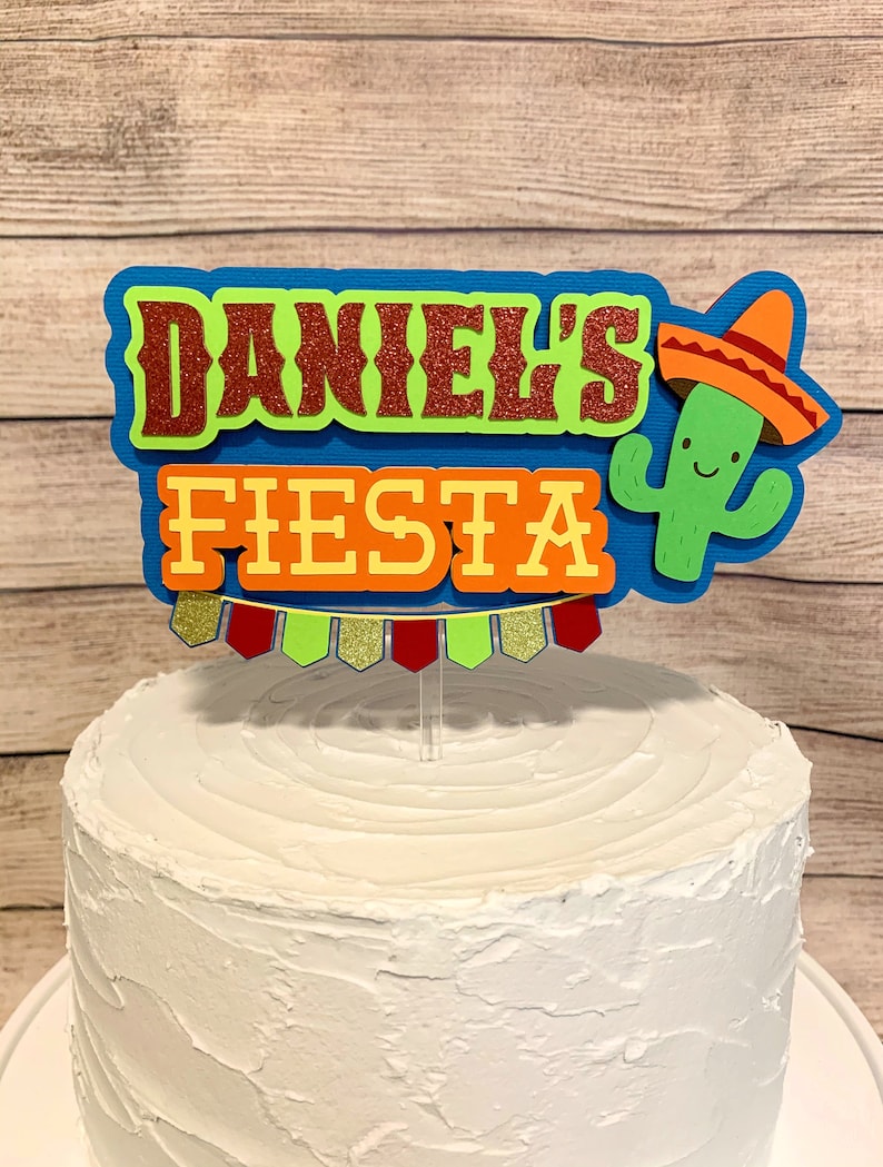 Fiesta Cake Topper Mexican Theme Birthday Party Mexican - Etsy