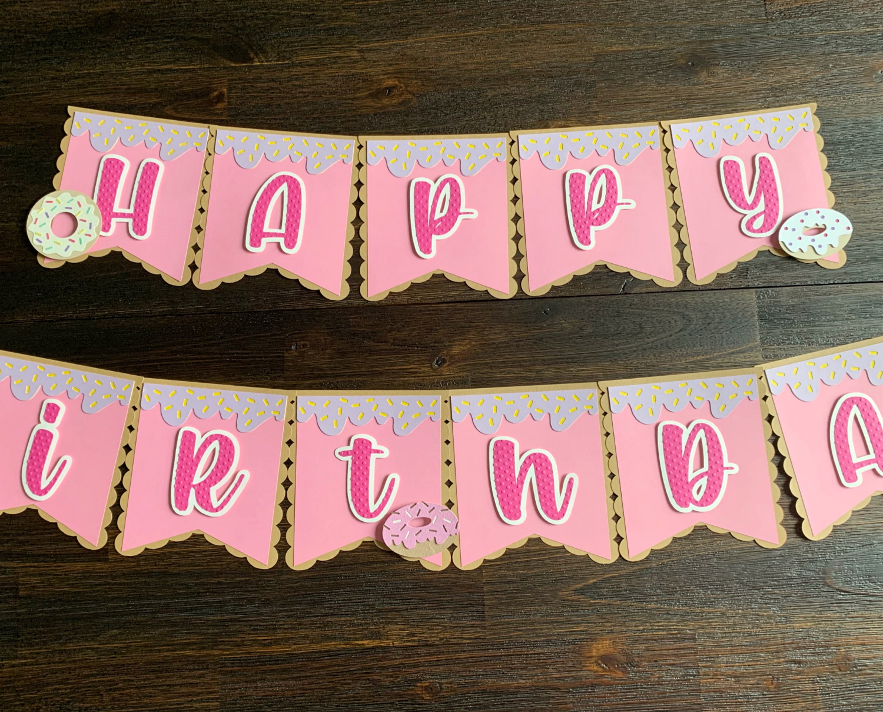 Donuts Birthday Banner Happy Birthday Banner Donut Theme - Etsy