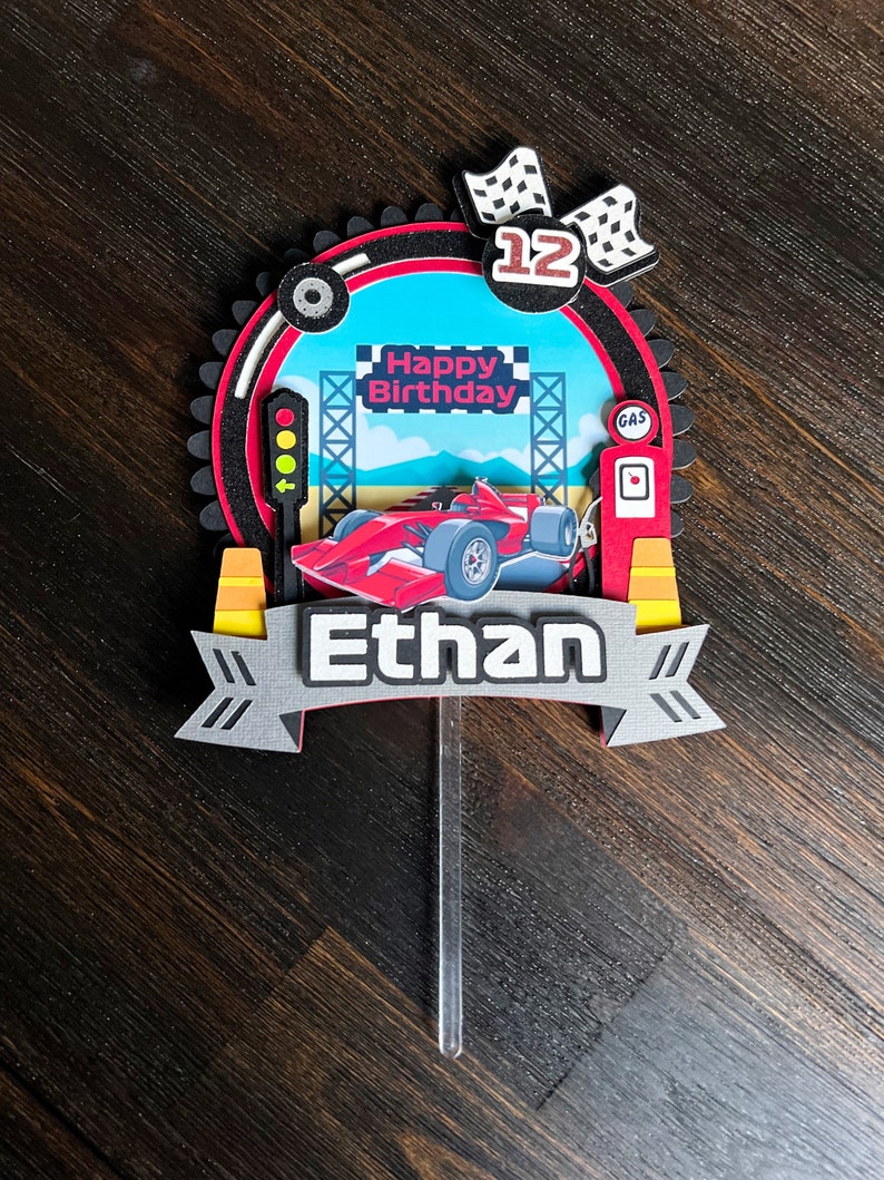 Race Car Cake Topper Formula 1 Cake Topper F1 Theme - Etsy