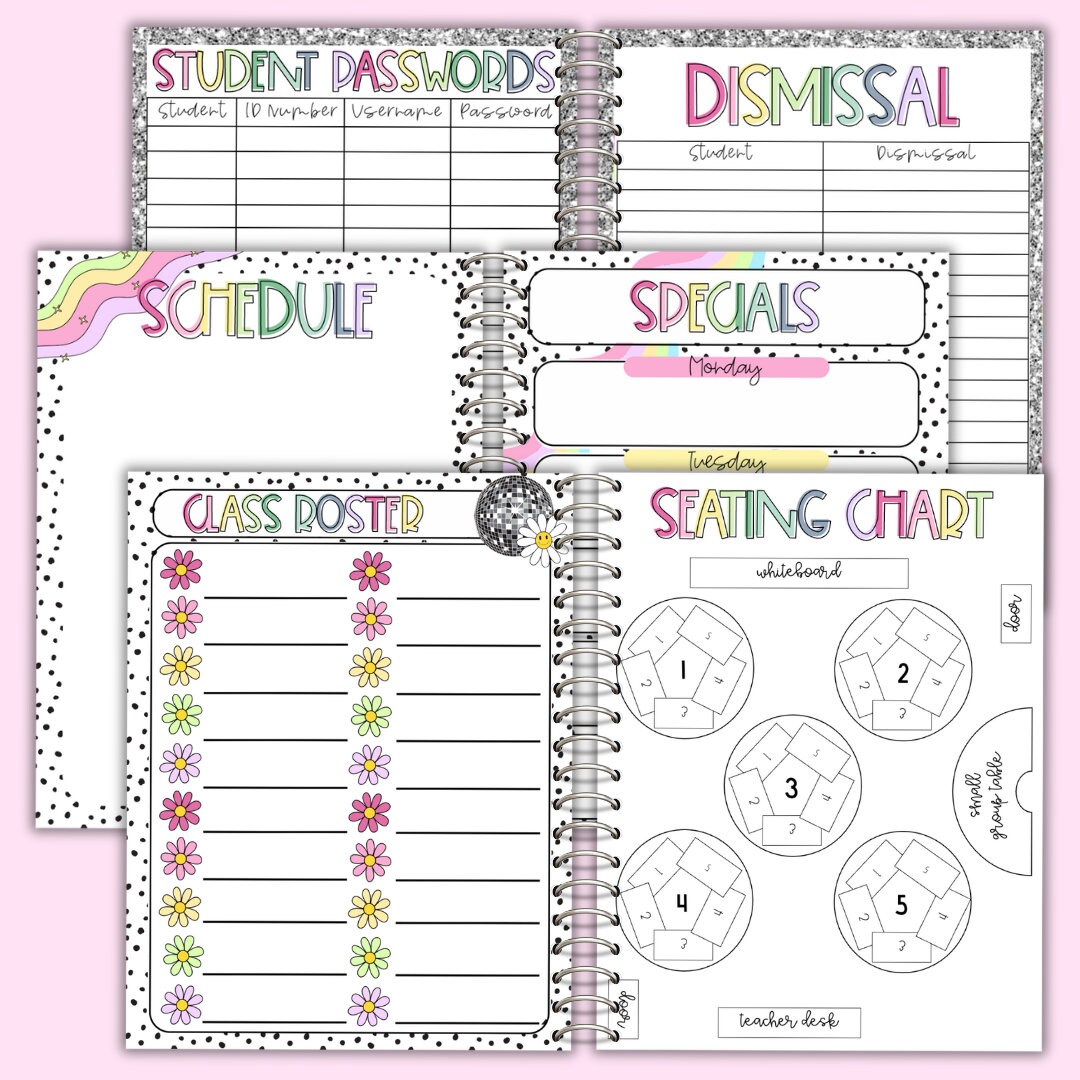 2024-2025 Teacher Planner, Printable Planner, Spotty Pastel - Etsy